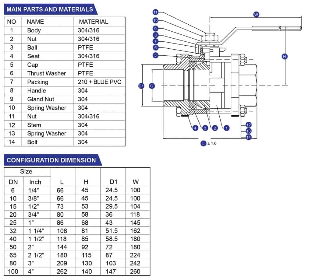 3-PC Body Ball Valve (Full Bore) BUTT WELD End - NEPTEC ENGINEERING SDN BHD